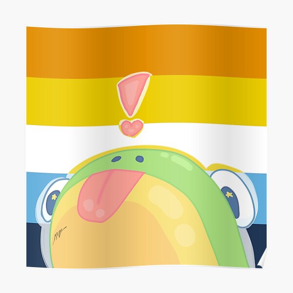 "Aroace Pride Frog" Poster for Sale by watermell0dy | Redbubble