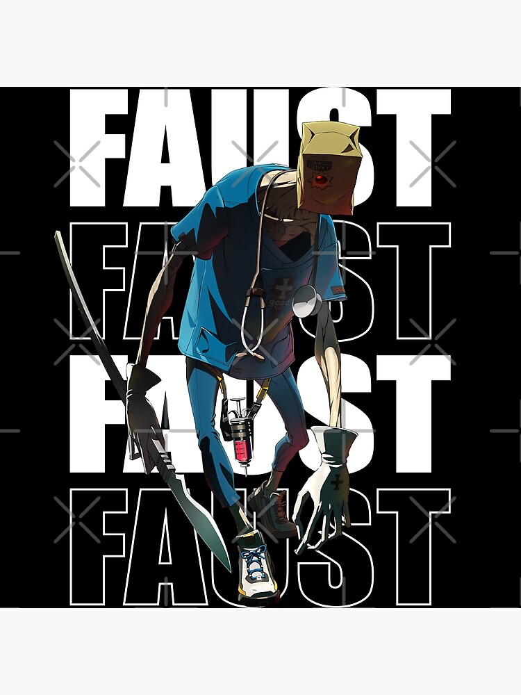 "Faust Guilty Gear Strive (white line)" Art Print for Sale by Beadams ...