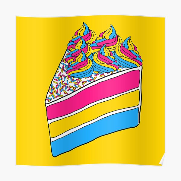 "Pan Pride Cake (PANcake!)" Poster for Sale by loki-doki-choki | Redbubble