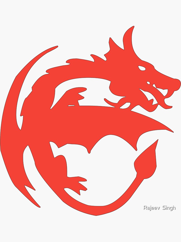 "Dragon Initial Monogram E" Sticker for Sale by Rajeev5025 | Redbubble