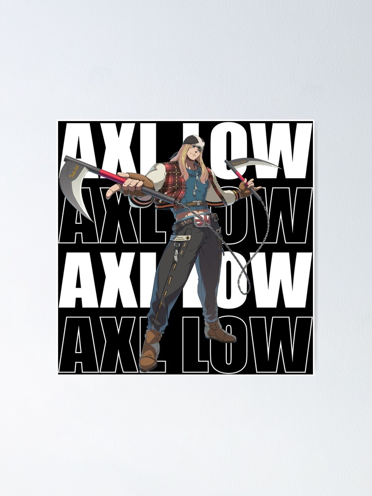 Póster «Axl Low Guilty Gear Strive (línea blanca)» de Beadams | Redbubble