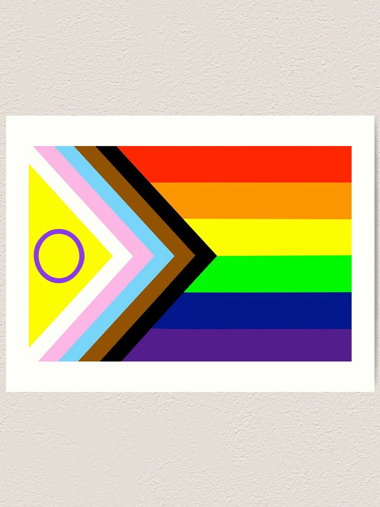 Inclusive Intersex Rainbow Pride Flag Art Print For Sale By