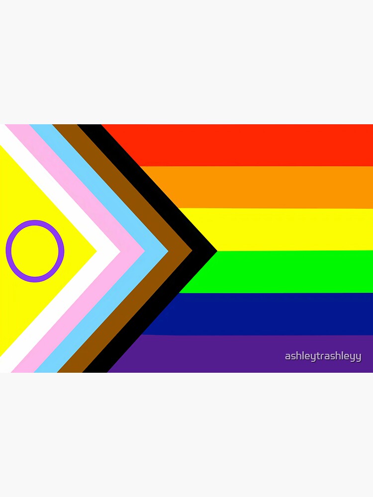 Inclusive Intersex Rainbow Pride Flag Sticker For Sale By