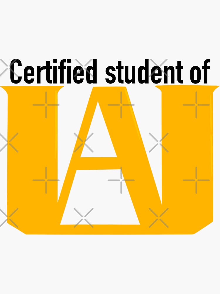 "Certifed Student of UA" Sticker for Sale by brisitadawn | Redbubble