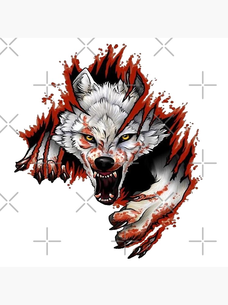 "Fierce fighting wolf with sharp claws" Poster by tshirts112 | Redbubble