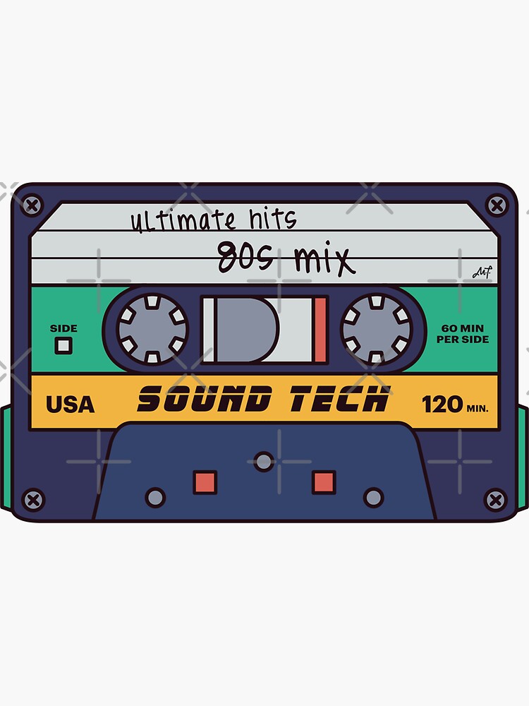 "80s Mixtape" Sticker for Sale by millygraphics | Redbubble