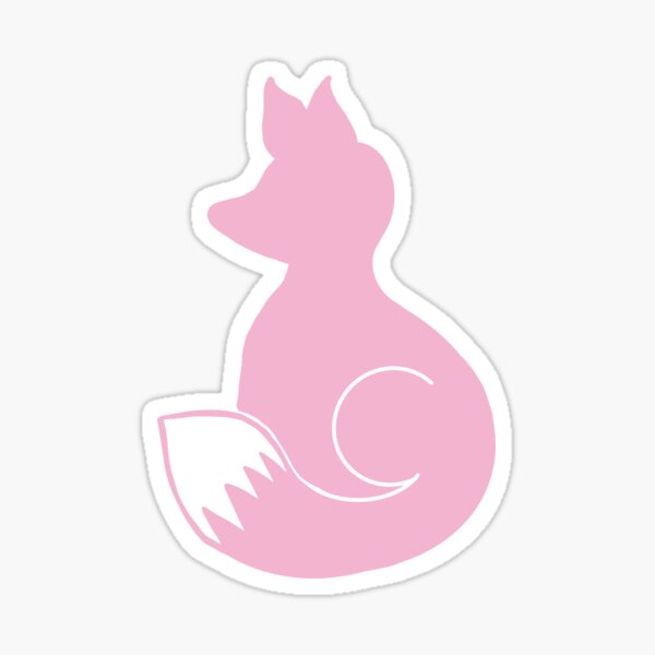 "Cute Pink Fox / Foxy with Tail - sticker foxy jumper" Sticker for Sale ...