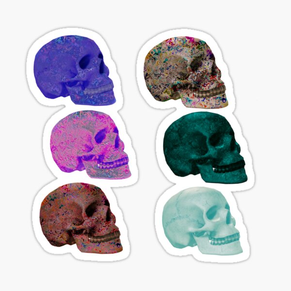 "Skulls Of A Color" Sticker for Sale by stormchaser7 | Redbubble