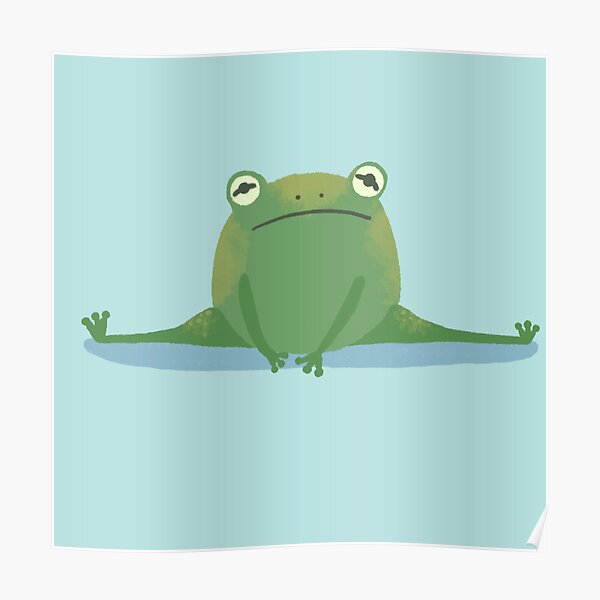 "Skeptical Frog" Poster for Sale by ollie-day-art | Redbubble