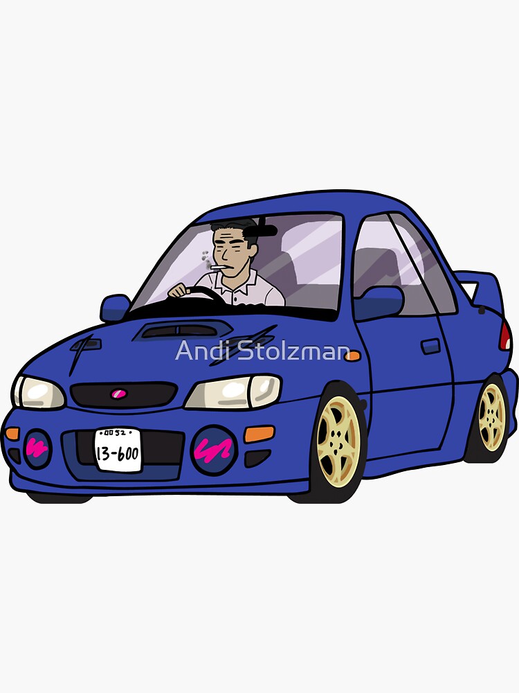 "Bunta's Impreza" Sticker for Sale by photoaster | Redbubble