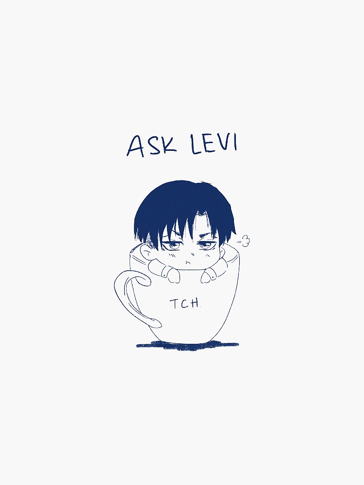 "Attack on Titan - Ask Levi" Sticker for Sale by duckingglitch | Redbubble