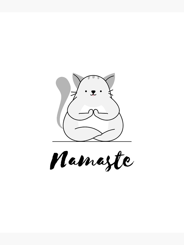 "Cat Namaste" Poster for Sale by StateesMerch | Redbubble