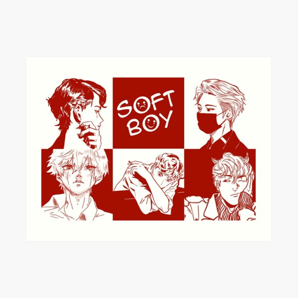 "Soft Boy Anime Boy Manga Aesthetic" Art Print by allincolors | Redbubble