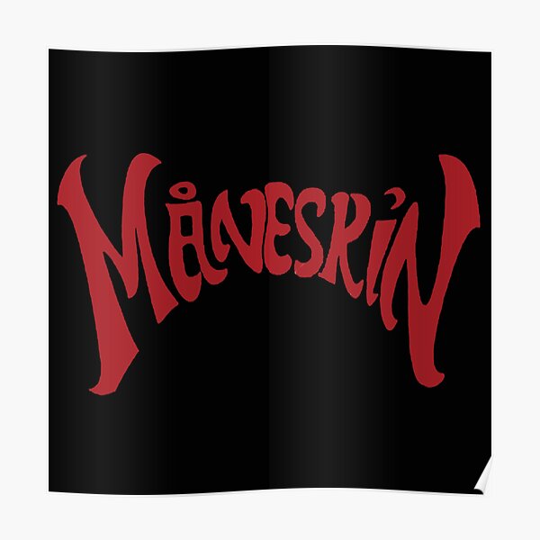 "Maneskin red logo" Poster by Carmens-World | Redbubble