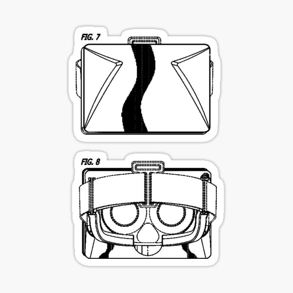 "Oculus Rift Patent Design" Sticker by Bunnik | Redbubble