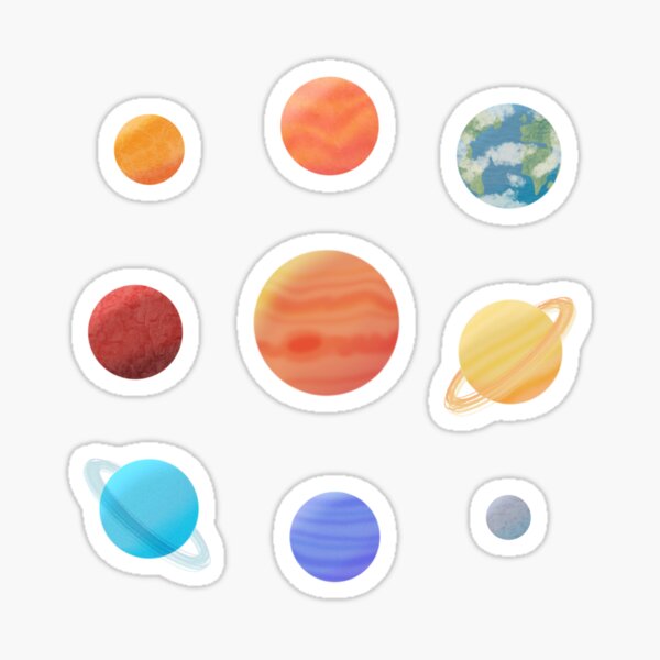 "Solar System Planets Sticker Pack" Sticker for Sale by NewtandThistle ...
