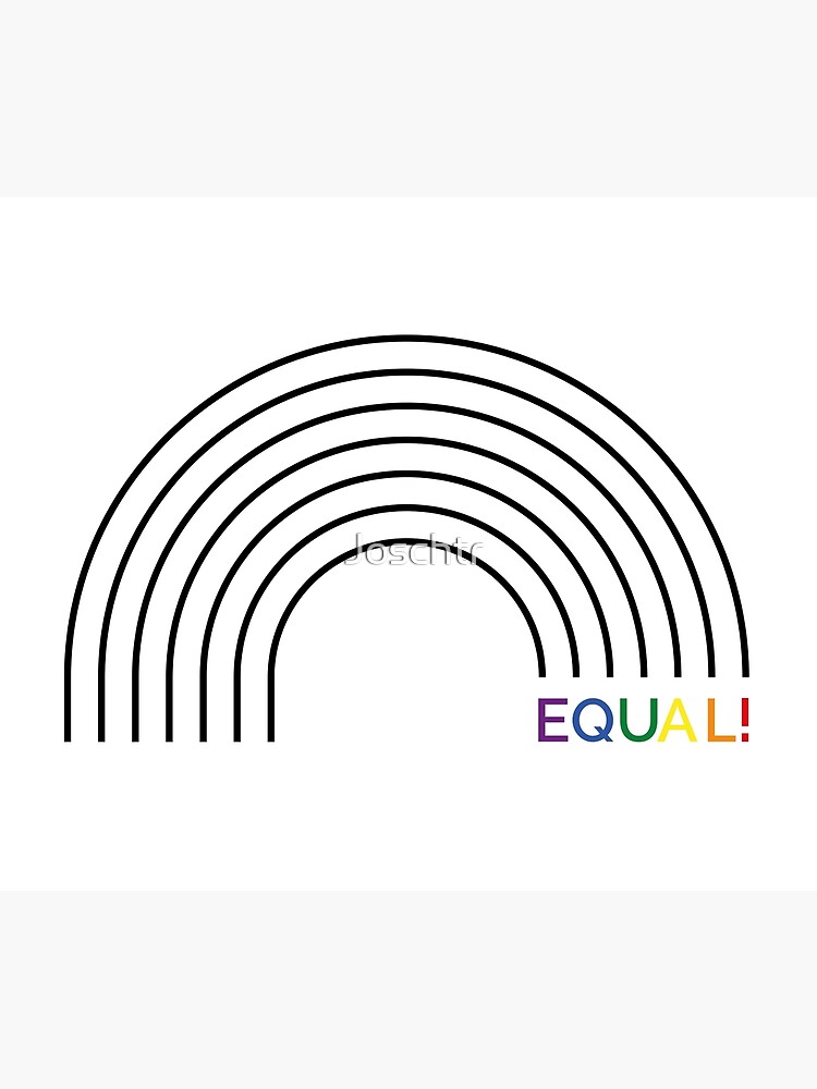 "equal rainbow in black lgbt" Photographic Print by Joschtr | Redbubble