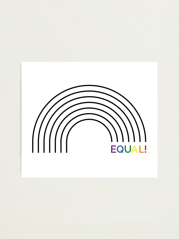 "equal rainbow in black lgbt" Photographic Print by Joschtr | Redbubble