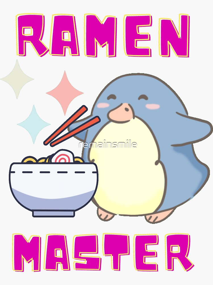 "RAMEN MASTER" Sticker by remainsmile | Redbubble