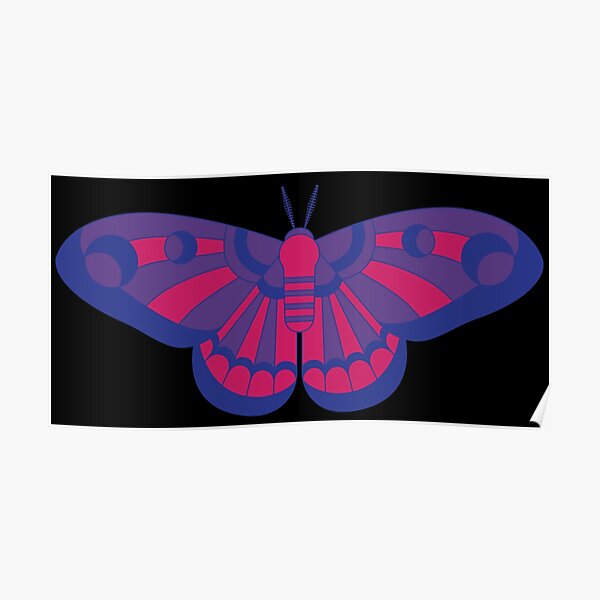 "Bisexual Pride Moth" Poster by zanecweber | Redbubble