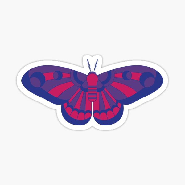 "Bisexual Pride Moth" Sticker for Sale by zanecweber | Redbubble