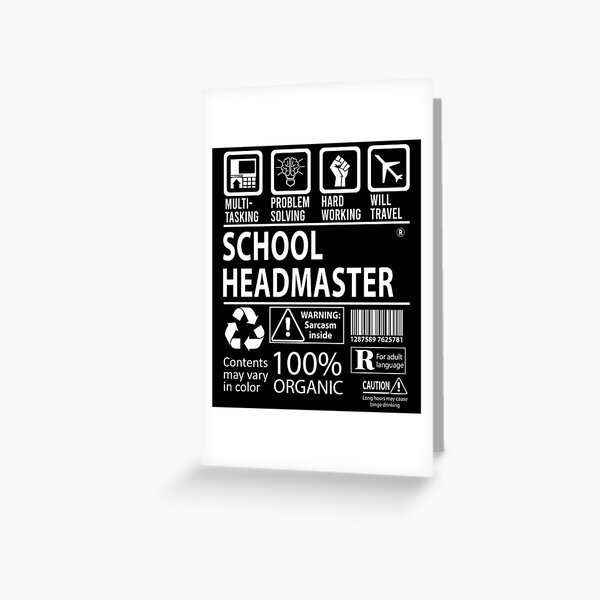 Headmaster Greeting Cards | Redbubble