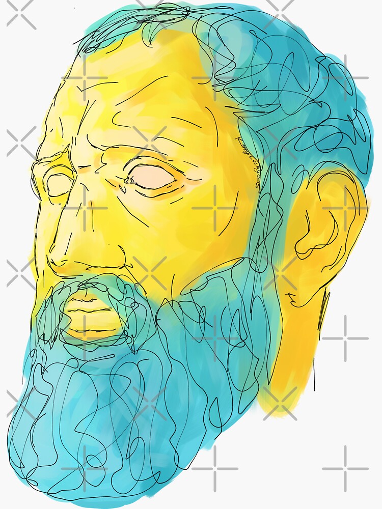"Zeno of Citium painting" Sticker for Sale by KennyLucky | Redbubble