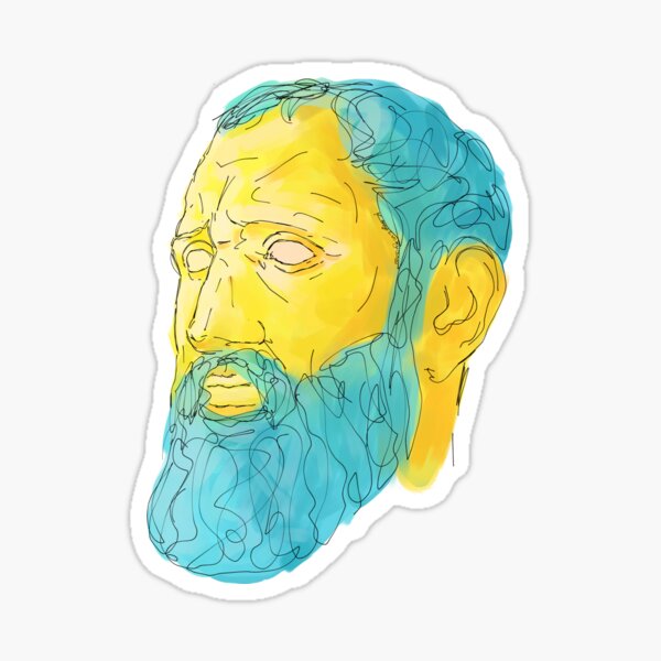 "Zeno of Citium painting" Sticker for Sale by KennyLucky | Redbubble