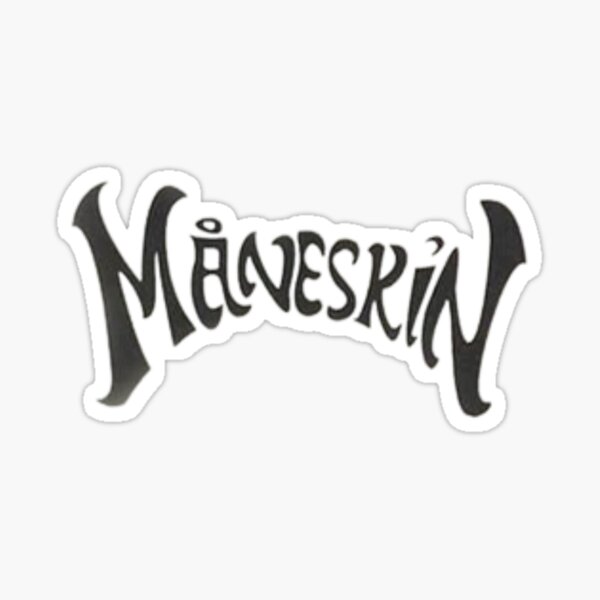 "Maneskin black logo" Sticker for Sale by Carmens-World | Redbubble