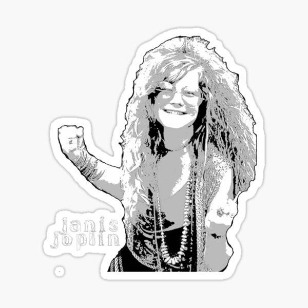 "Janis Joplin digital handmade art by Iona Art Digital" Sticker for ...