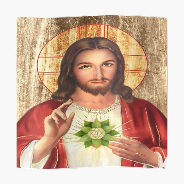 "Jesus Heart Chakra" Poster by varjadesigns | Redbubble