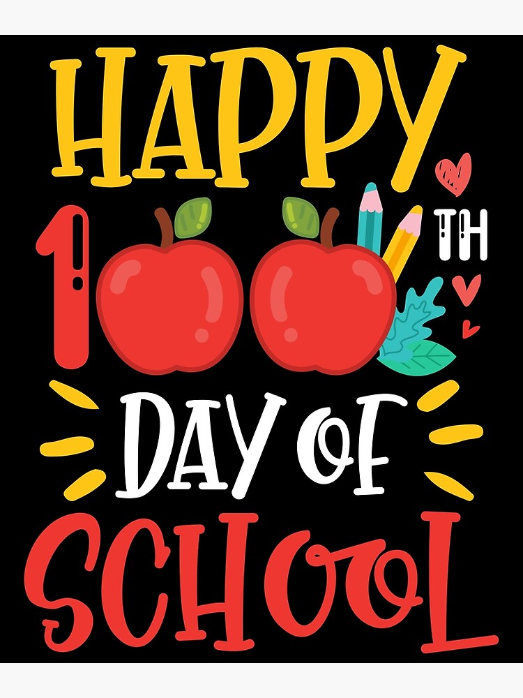 "Happy 100th Day School 100 Days Of Distance Virtual Learning" Poster ...