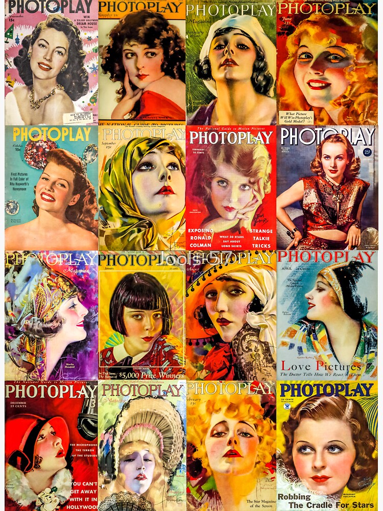 "Photoplay Movie Magazine Covers" Sticker for Sale by Jools-57 | Redbubble