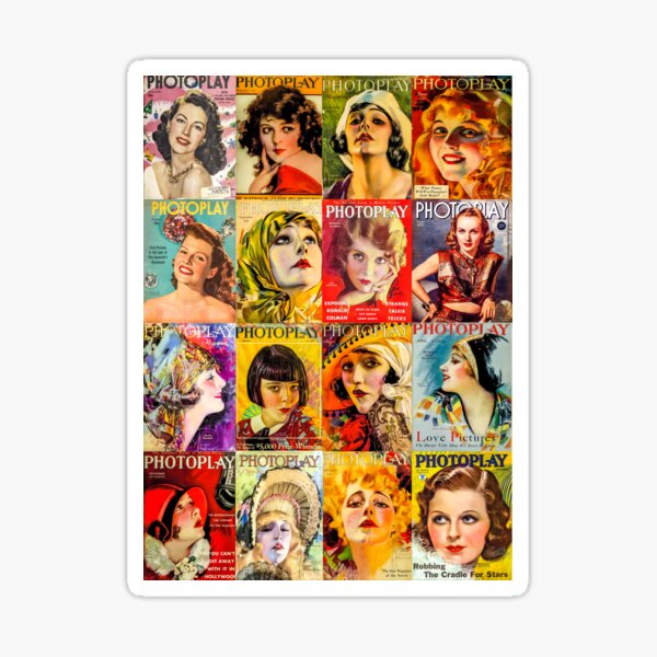 "Photoplay Movie Magazine Covers" Sticker for Sale by Jools-57 | Redbubble