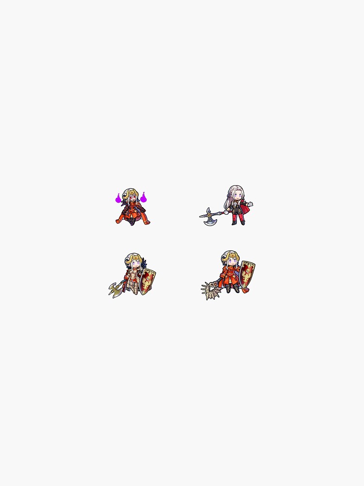 "Fire Emblem Three Houses Heroes Edelgard Sprites" Sticker by ...