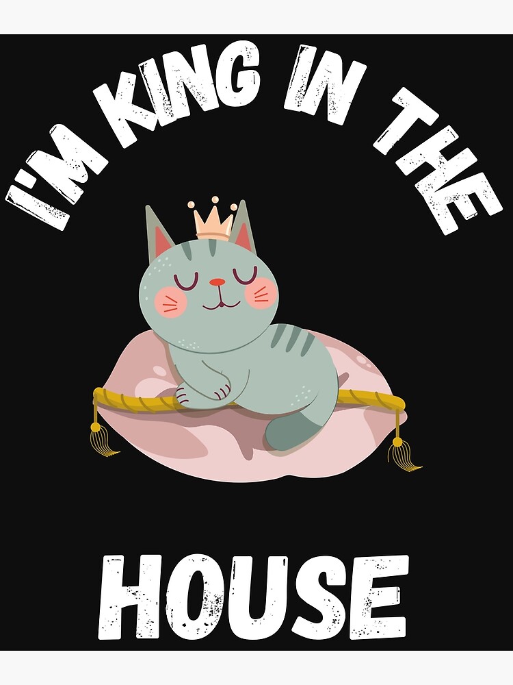 Póster «YO SOY EL REY, EN LA CASA, EL GATO EXTRAÑO MEME, LA CORONA DEL ...