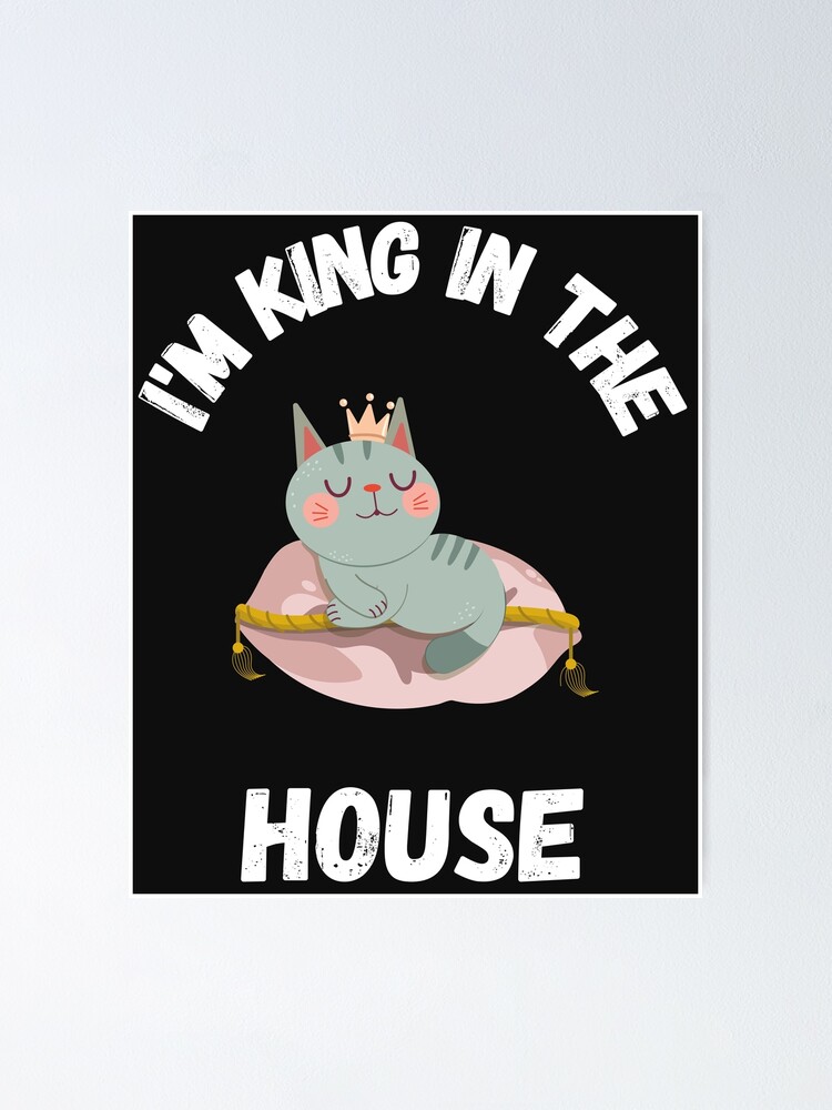 Póster «YO SOY EL REY, EN LA CASA, EL GATO EXTRAÑO MEME, LA CORONA DEL ...