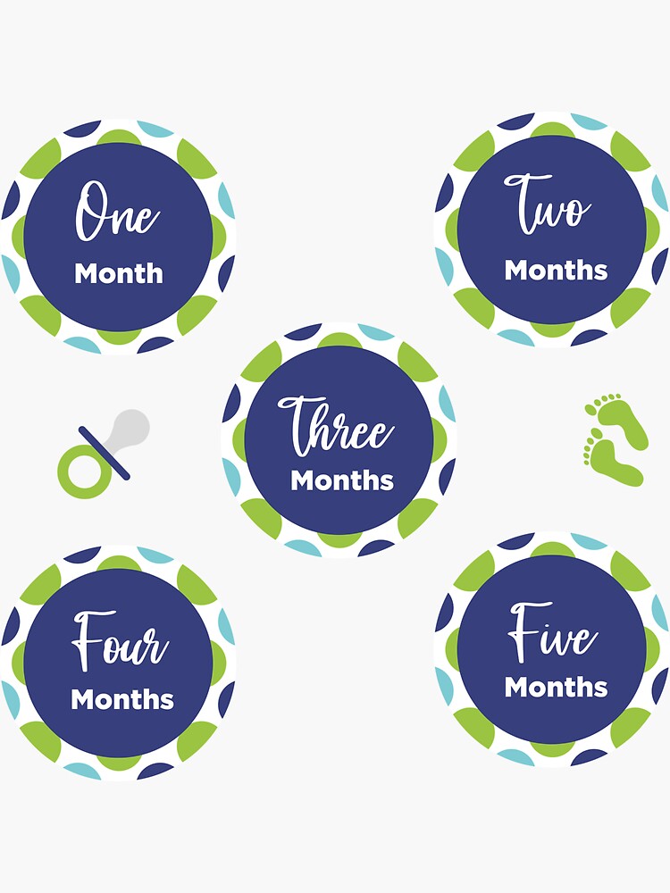 "1 to 5 Months Milestone Sticker " Sticker for Sale by FSUOriginals ...