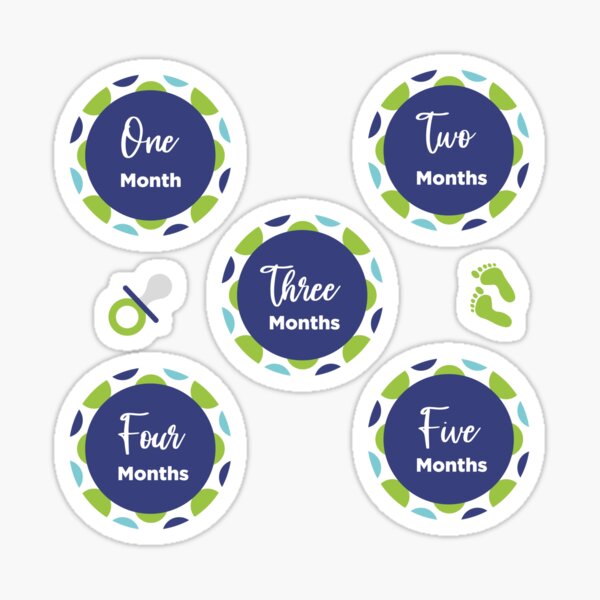 "1 to 5 Months Milestone Sticker " Sticker for Sale by FSUOriginals ...