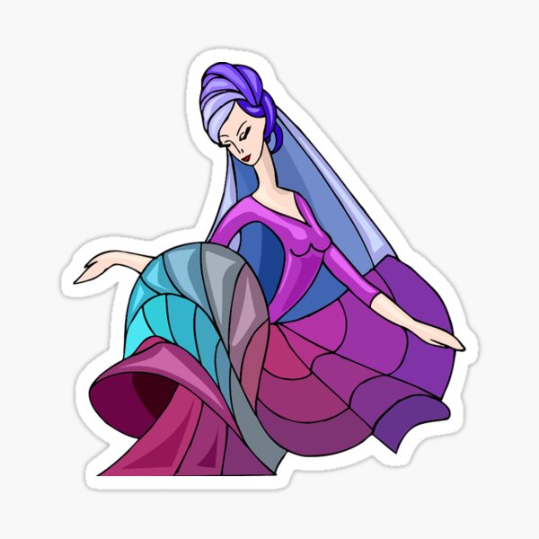 "Pretty colorful princess sticker" Sticker for Sale by Moneyfest ...