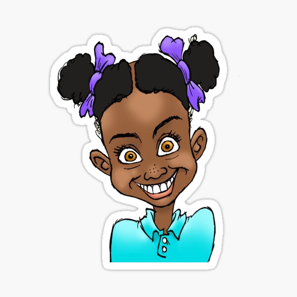 "Smiling happy girl." Sticker for Sale by verbarlin | Redbubble
