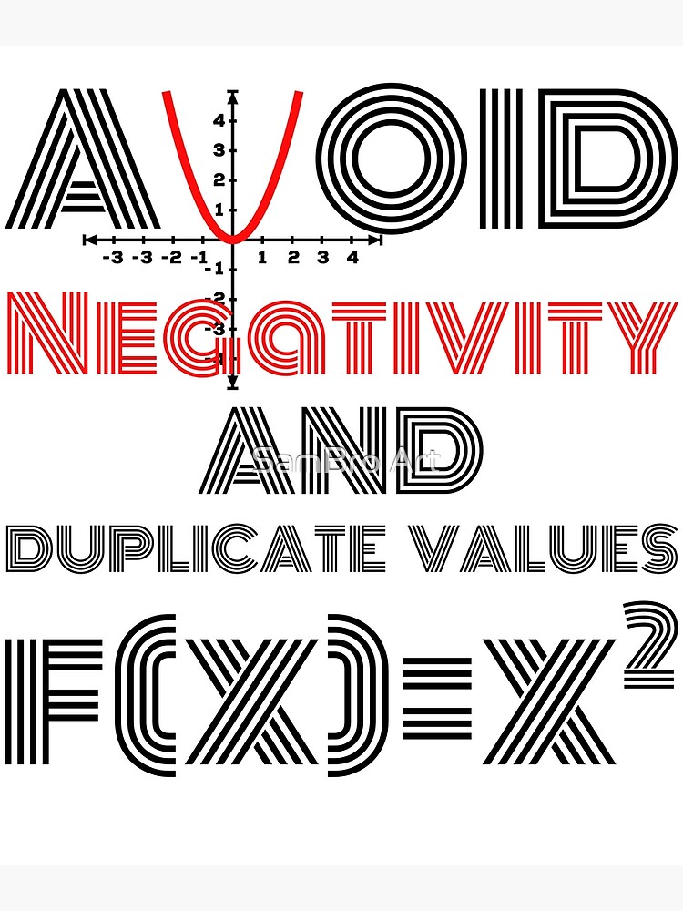 Avoid Negativity And Duplicate Values, Funny Math Equation Premium ... Avoid Negativity And Duplicate Values, Funny Math Equation Premium ...