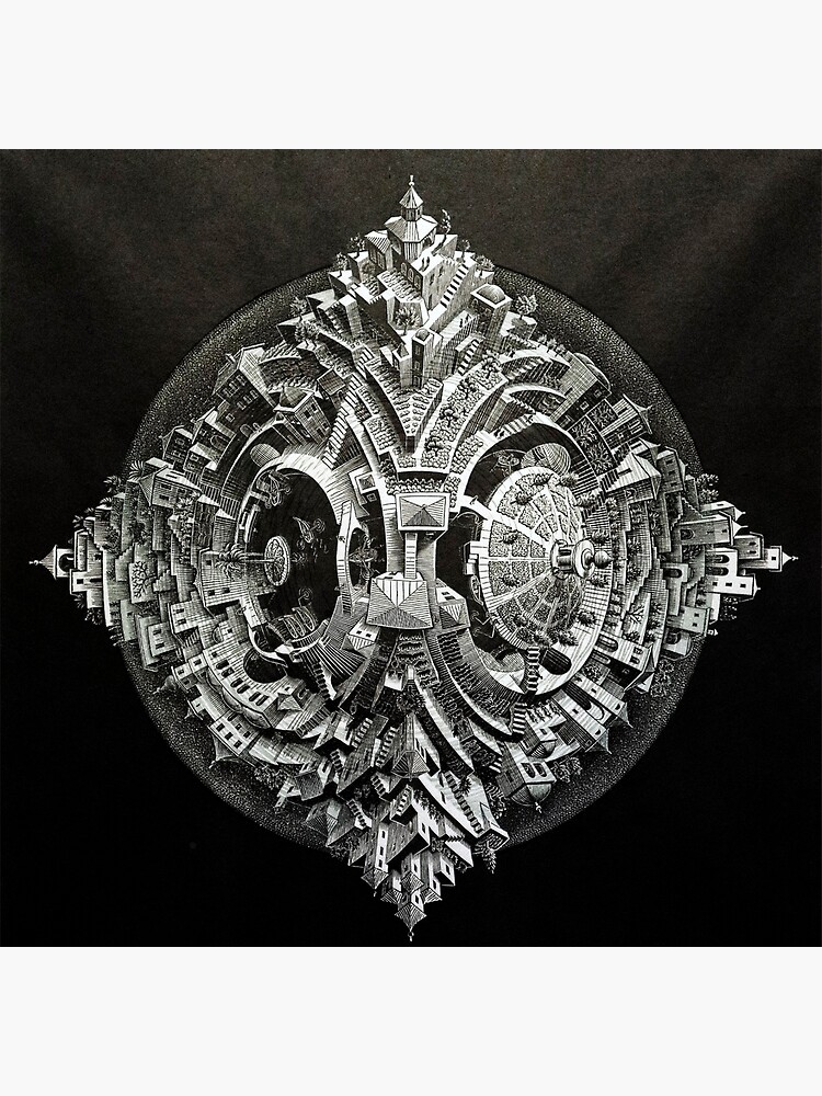 "Tetrahedral Planetoid, by M.C. Escher" Art Print for Sale by ...
