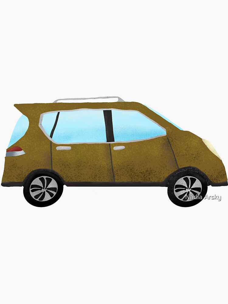 "Bronze car" Sticker by nadiaarsky | Redbubble