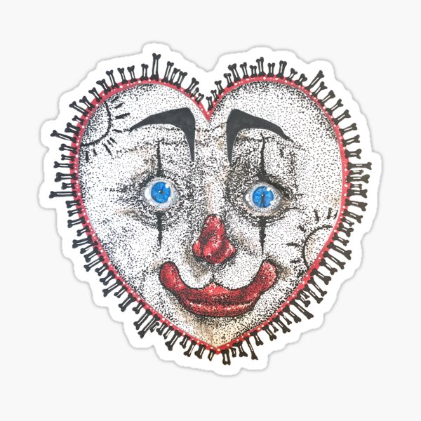 "Clownface" Sticker by artistara | Redbubble