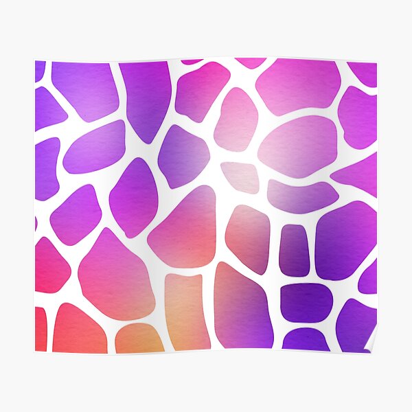 "Colorful Giraffe Print Purple Gradient Pattern" Poster for Sale by ...