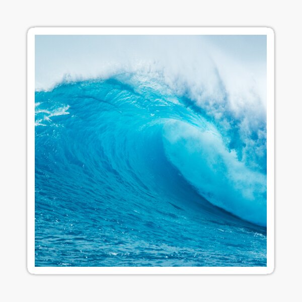 "Blue Ocean Summer Beach Waves" Sticker for Sale by sanekk000 | Redbubble