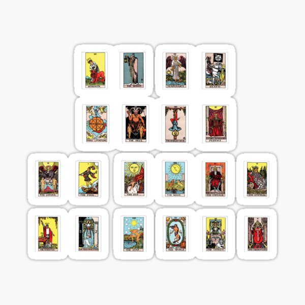"Tarot Card Sticker Collection - Major & Minor Arcana" Sticker for Sale ...