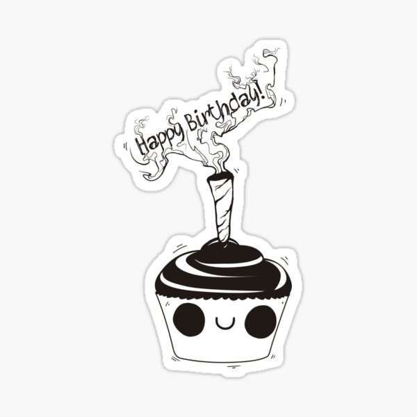 "Spliff It Smiling Birthday Cupcake " Sticker for Sale by ...