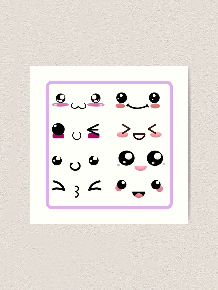 "Kawaii Japanese Smiley Faces" Art Print by InAsianSpaces | Redbubble